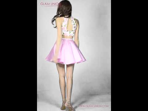 Two Piece Halter Short Prom Dress 2016 | Glam Union