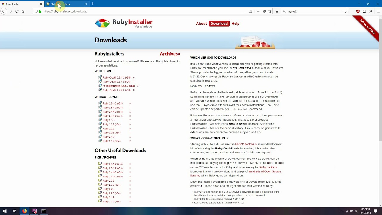 0. Getting Started with Ruby (Windows)