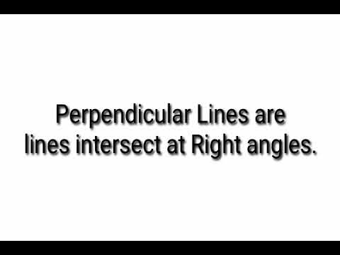 what is Perpendicular Lines/Geometry/Learning for Kids.
