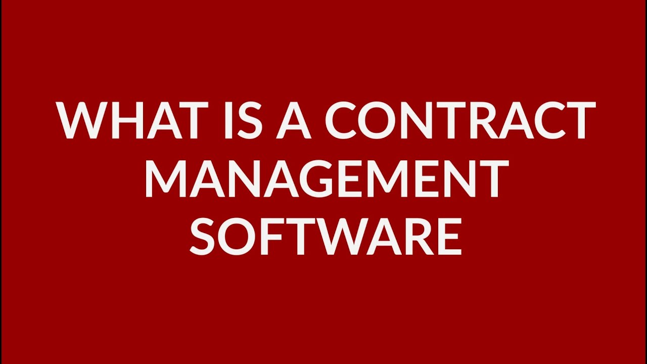 What is a Contract Management Software