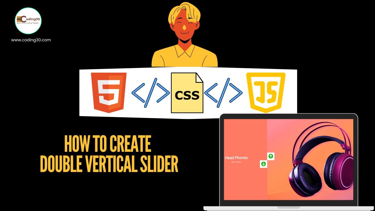 how to make double vertical slider using html css javascript (don't miss out)