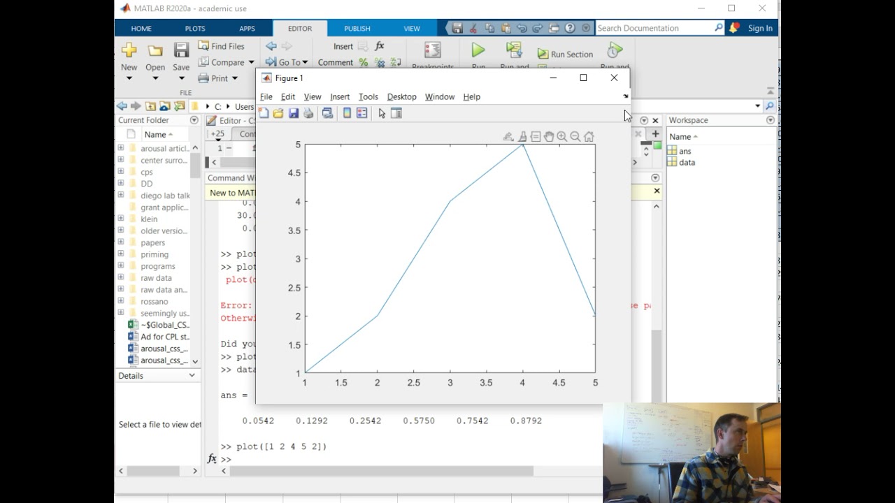 how to plot using errorbar function in matlab