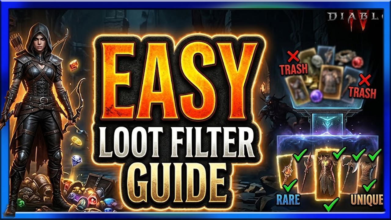 Diablo 4 : Lord of Hatred Loot Filter Guide + Code : All Classes and all Stages of games