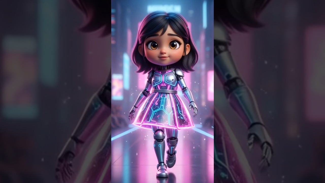 Futuristic AI Baby Fashion Show | Neon, Hologram & Quantum Couture | UnrealSoul