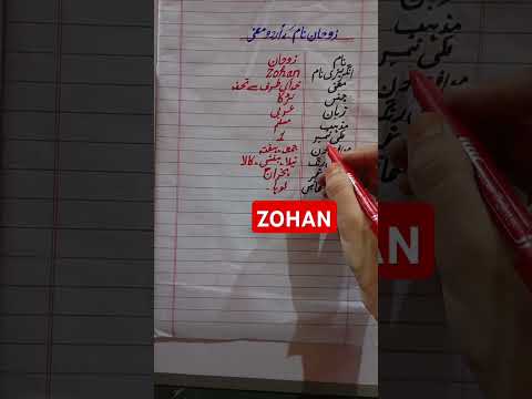Zohan Name Meaning in Urdu