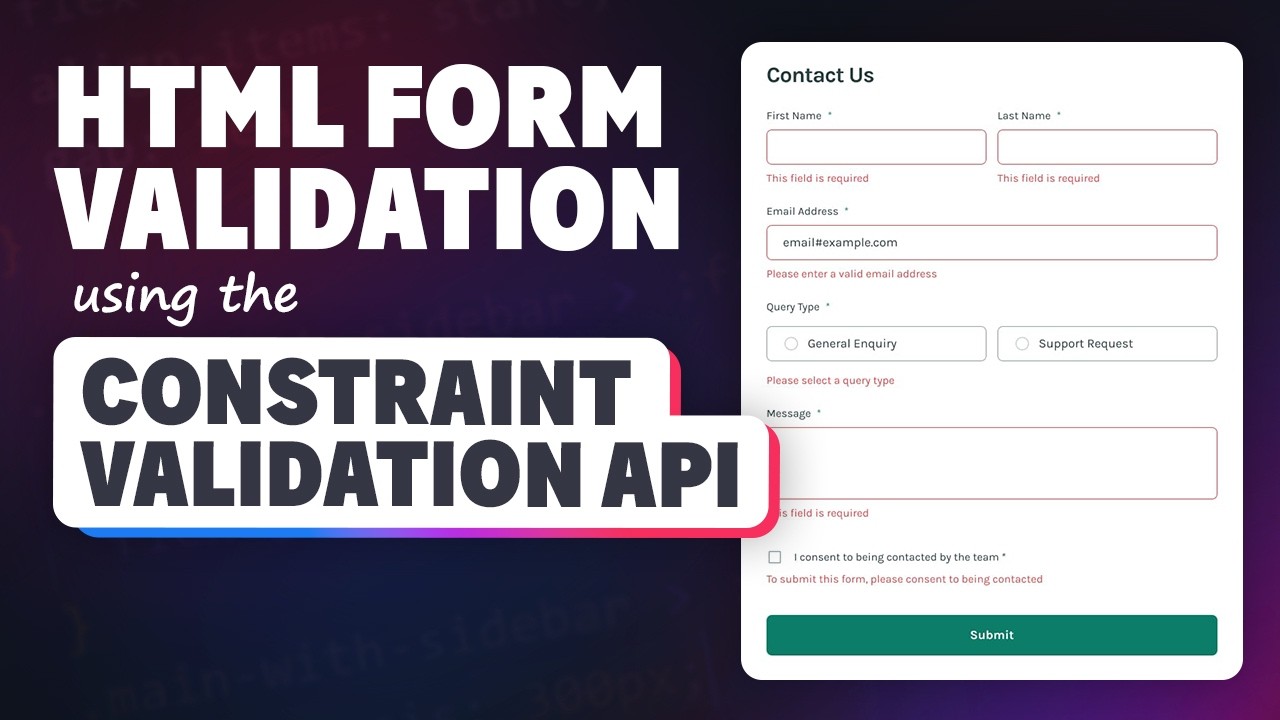 How to set custom error messages for your HTML forms