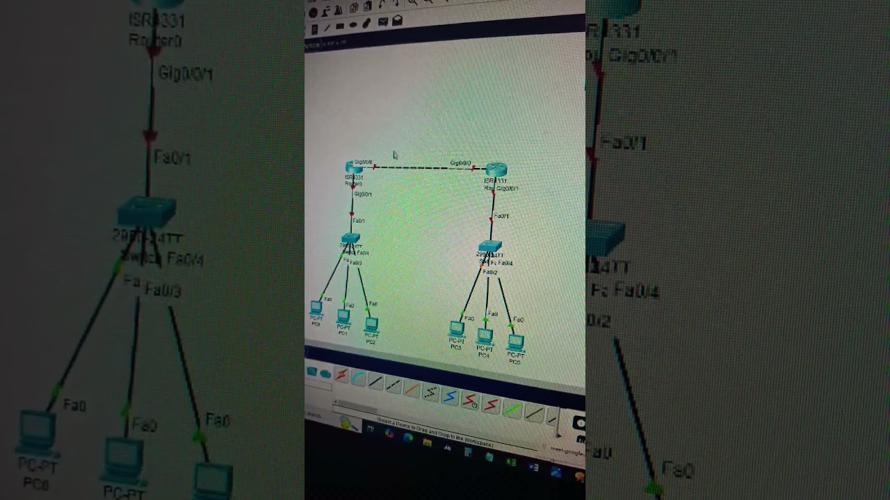 Basic ospf lab topology in cisco packet tracer. #cisconetworks #ciscolabs #networkprogrammability