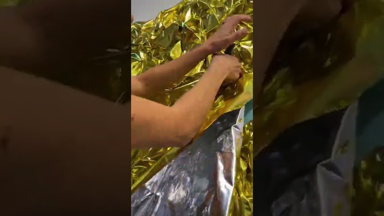 Gold Backdrop Install - Custom backdrops to match your parties theme.