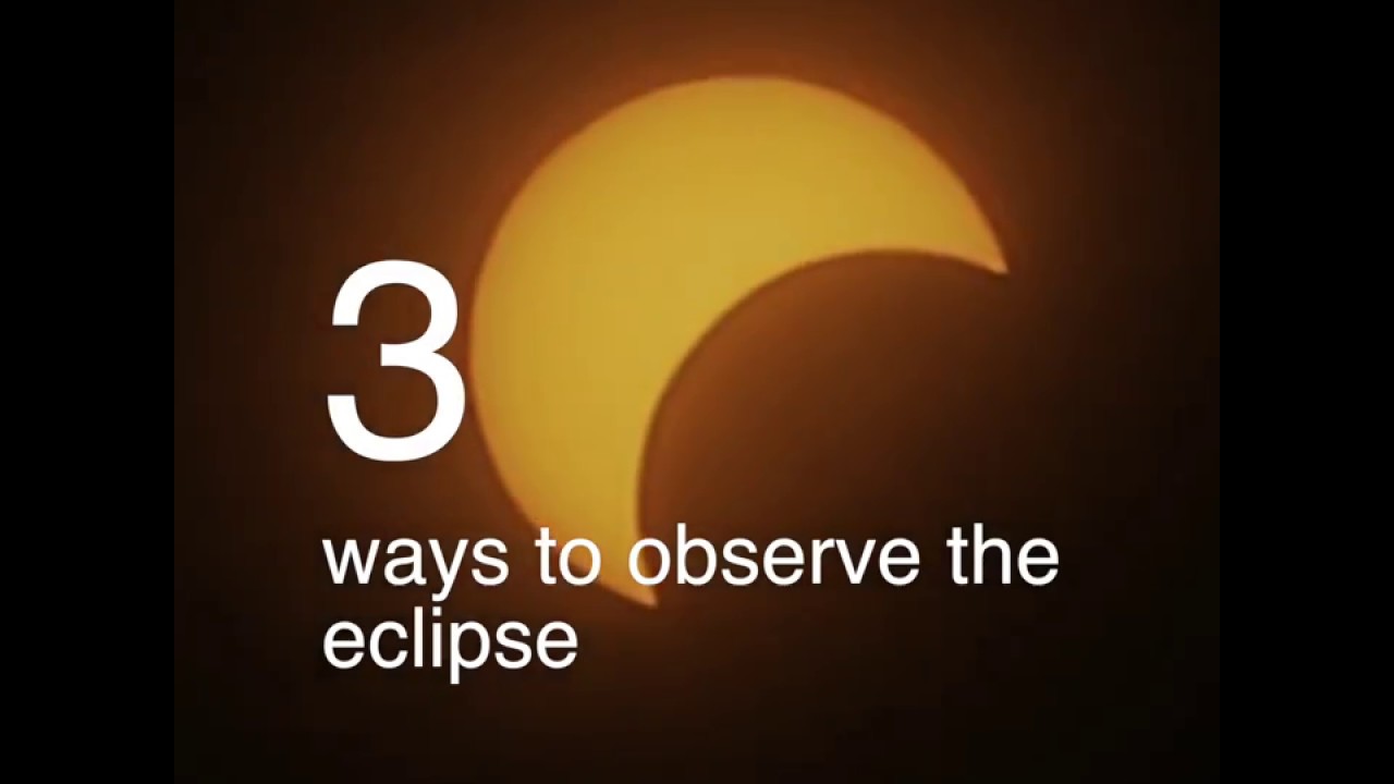 3 Ways to watch the eclipse (how to build a pinhole projector)