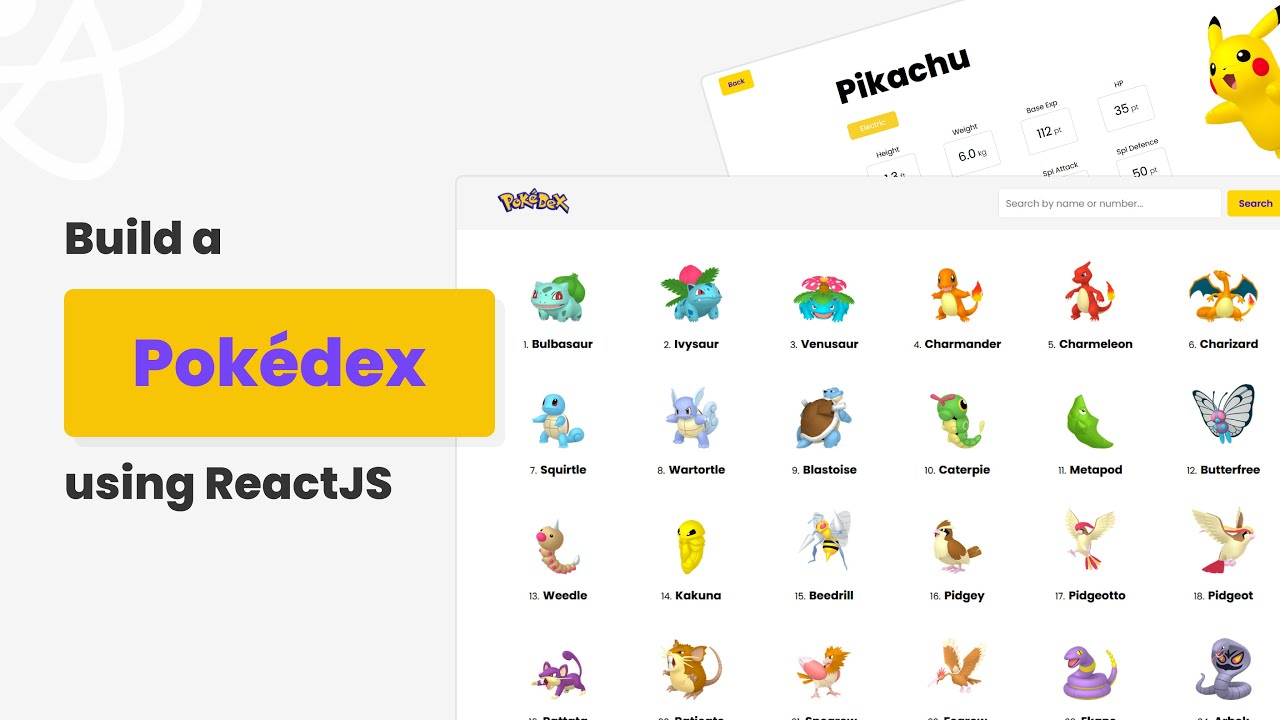 Build Your Pokédex using ReactJS & PokeAPI | React Routes, Error Handling, and More!