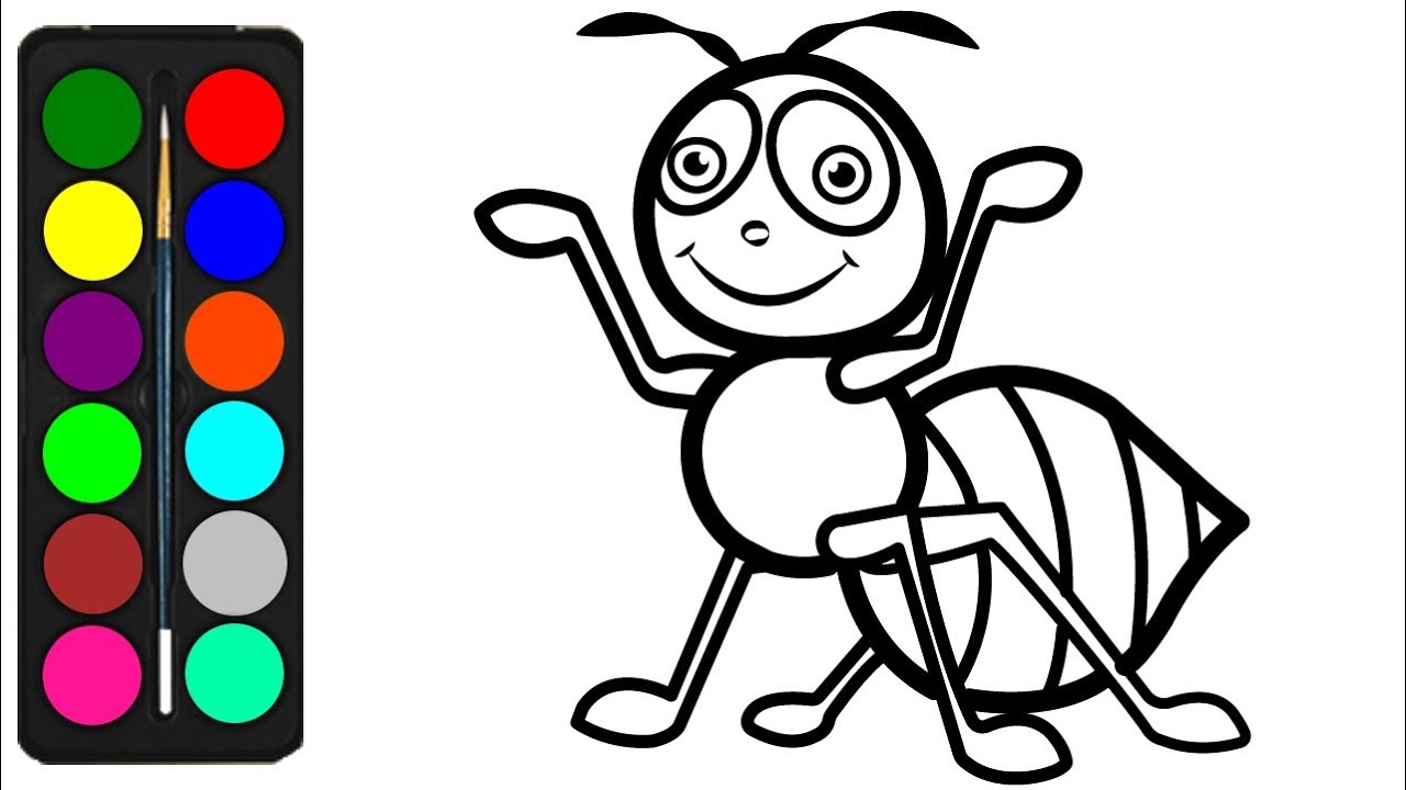 Ant Drawing And Coloring Pages for Children | Ant Coloring Pages for Kids and Toddlers