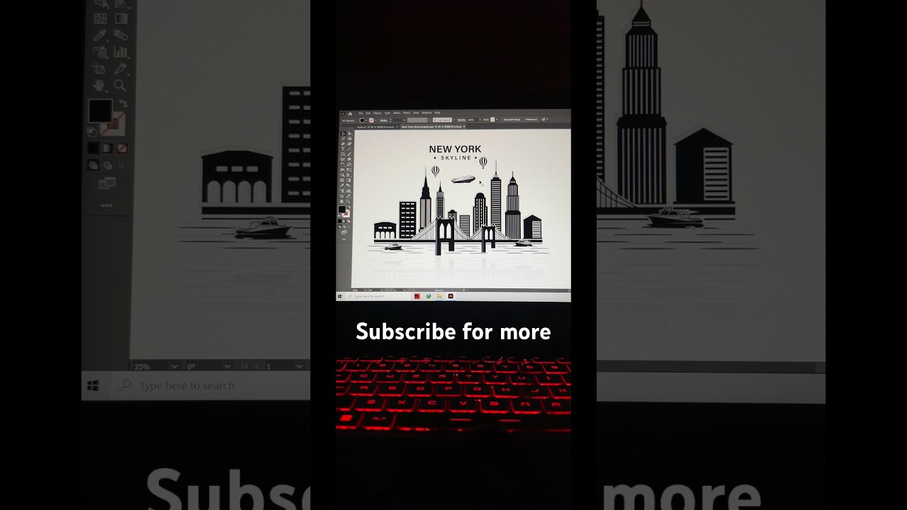 New York City skyline Vector art | #newyork #manhattan #vector