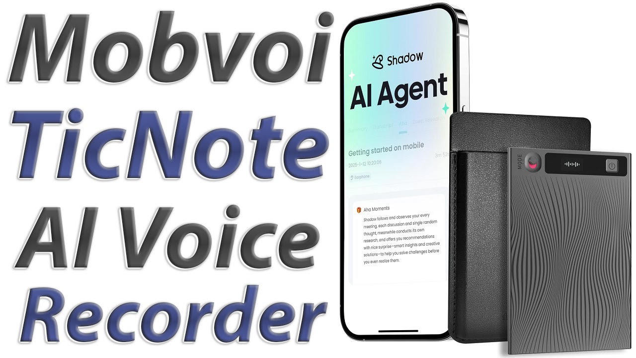 Mobvoi TicNote AI Voice Recorder | Transcribe Summarize with AI Shadow Digital Audio Recorder