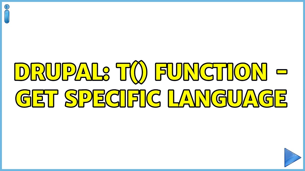 Drupal: t() function - get specific language