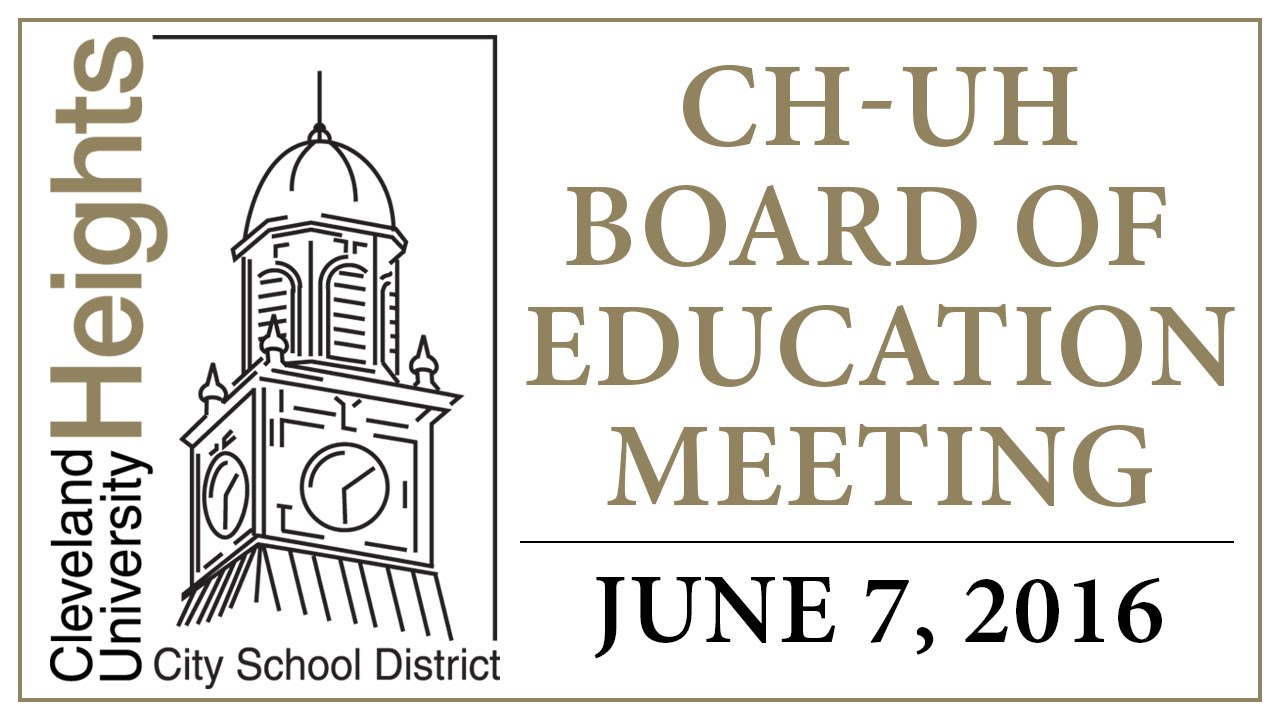 CHUH Board of Education Meeting - June 7, 2016