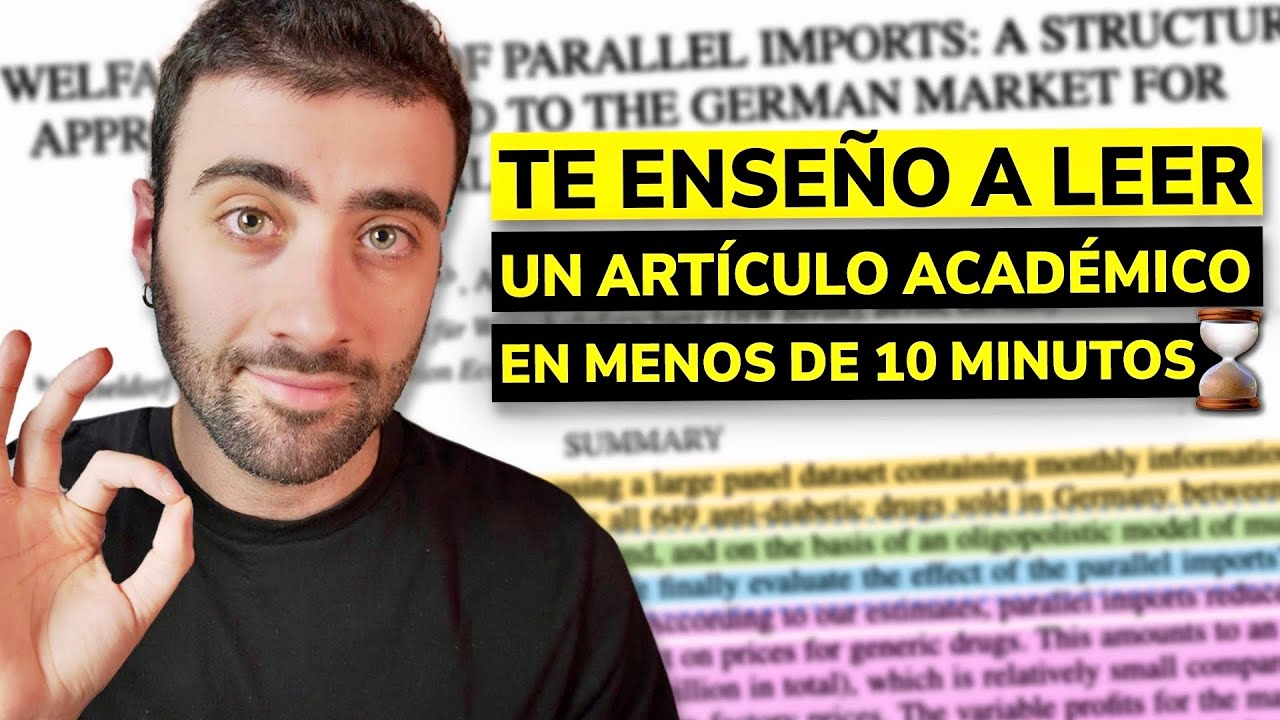 Cómo leer un artículo ACADÉMICO rápido y sencillo | Técnicas de lectura académica