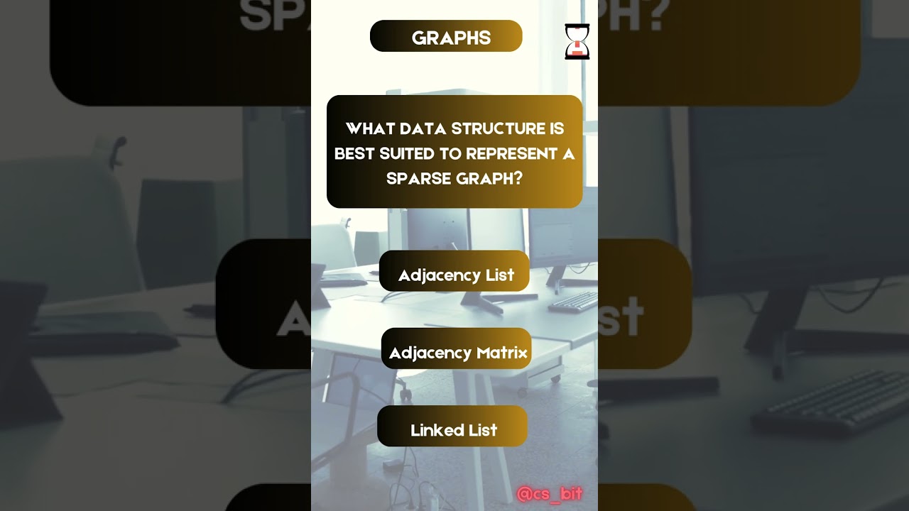 Sparse Graph Representation: Best Data Structure Revealed! 🌐📊 | @cs_bit