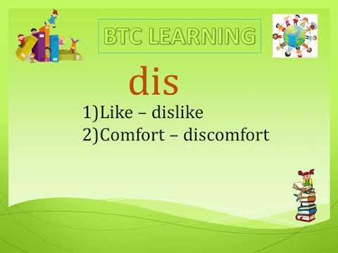 Antonyms using prefix - dis