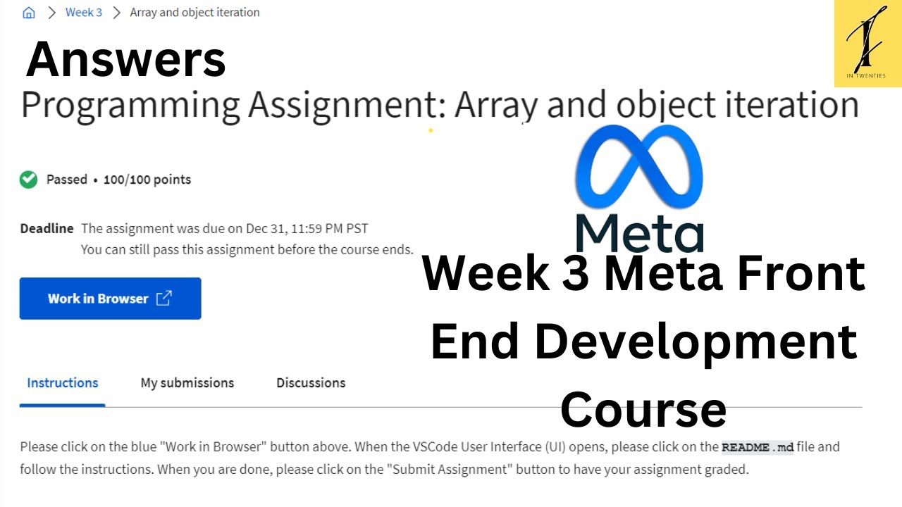 Programming Assignment: Array and object iteration Week 3 | Cousera | Meta Front End Certificate