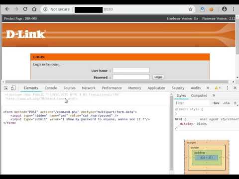 Hacking Dlink Dir 600 wifi router in 30 seconds