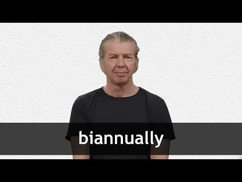 BIANNUALLY - Meaning & Translations | Collins English Dictionary