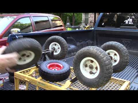 How to Replace Garden Cart Tube Wheels with Flat Free Solid Tires