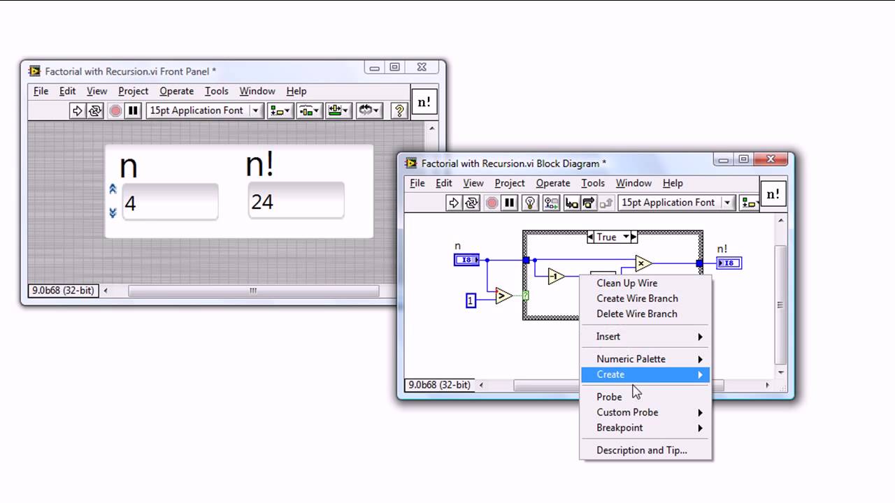 NI LabVIEW 2009 VI Recursion