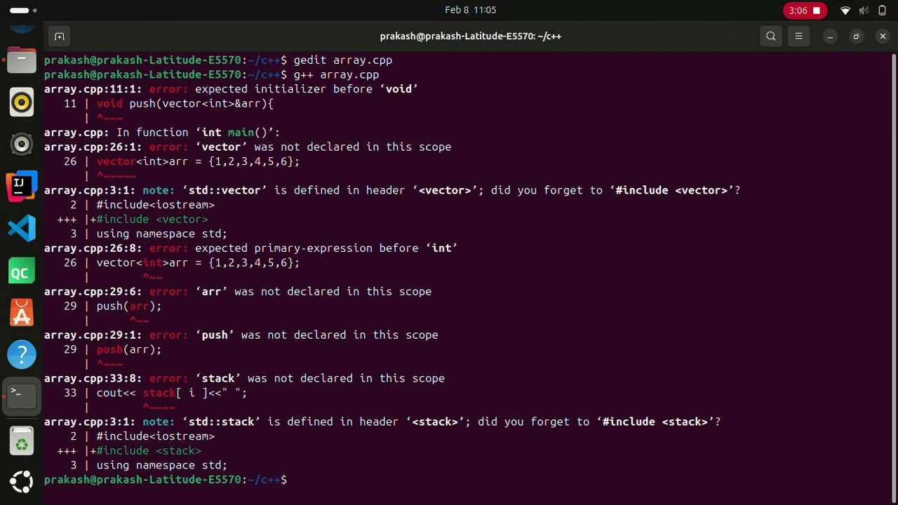 Reverse an array by using stack#dsa #linkedlists