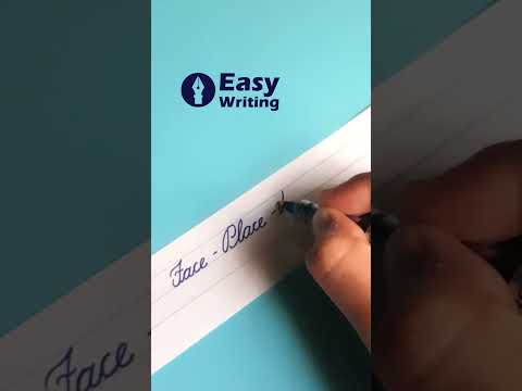 Face Place Race - Write rhyming words in cursive handwriting | Cursive handwriting practice #shorts