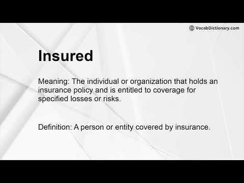 Insured Meaning