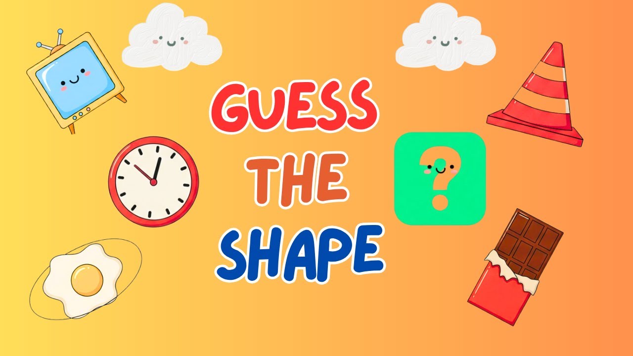 Guess the Shape Education | Education game for children guess the shape vector image