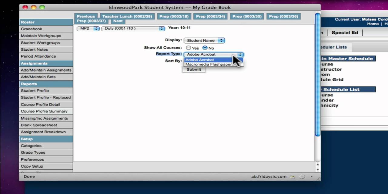 Realtime Gradebook Report Printing Tutorial