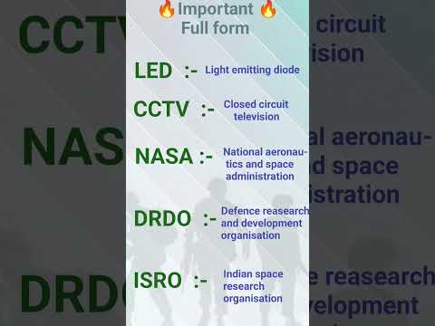 Important Full form of NASA | DRDO | ISRO ........! #educational journey ๐๐