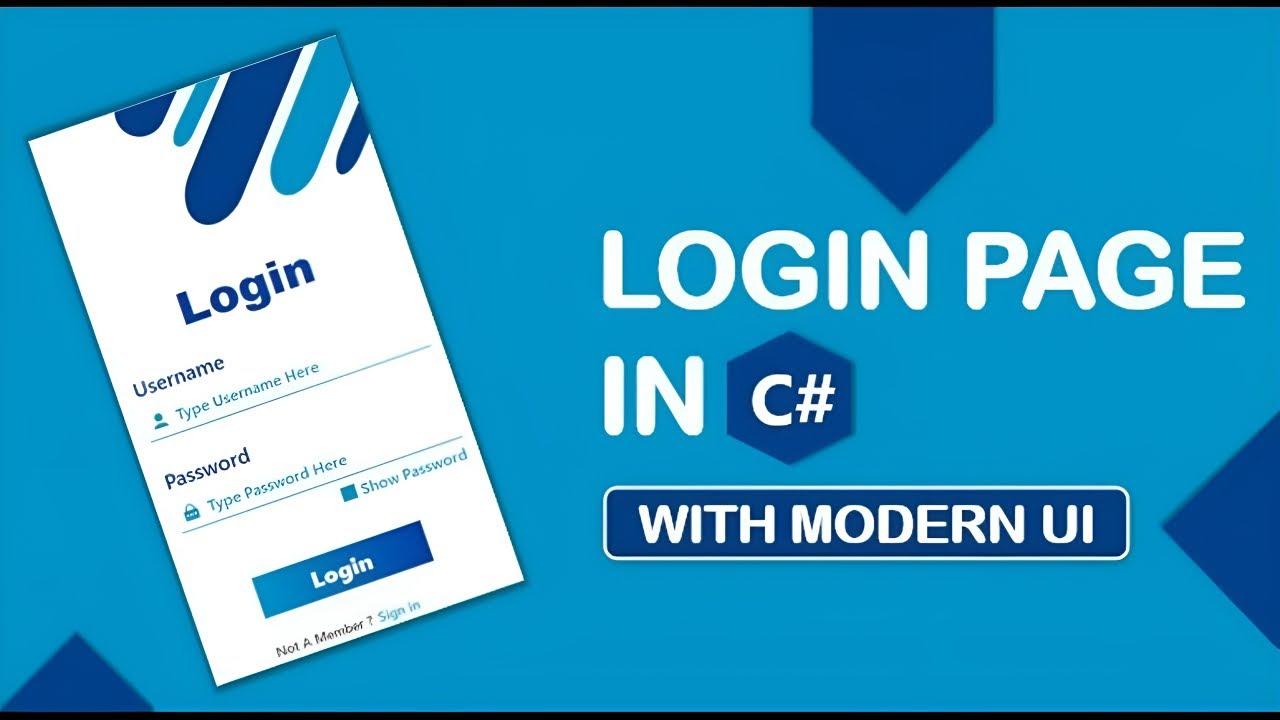 How To Create  Login Form in C# Windows Forms| Visual Studio 2022 + Source Code