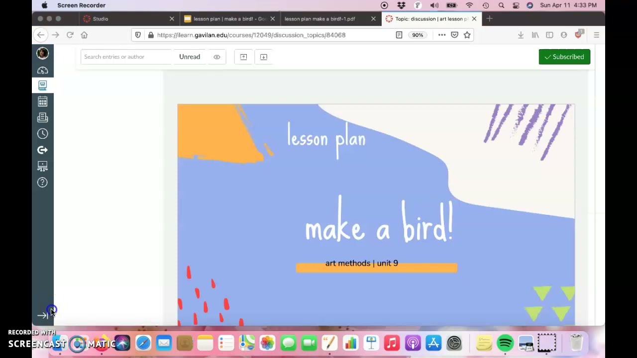 How to upload your art lesson plan pdf