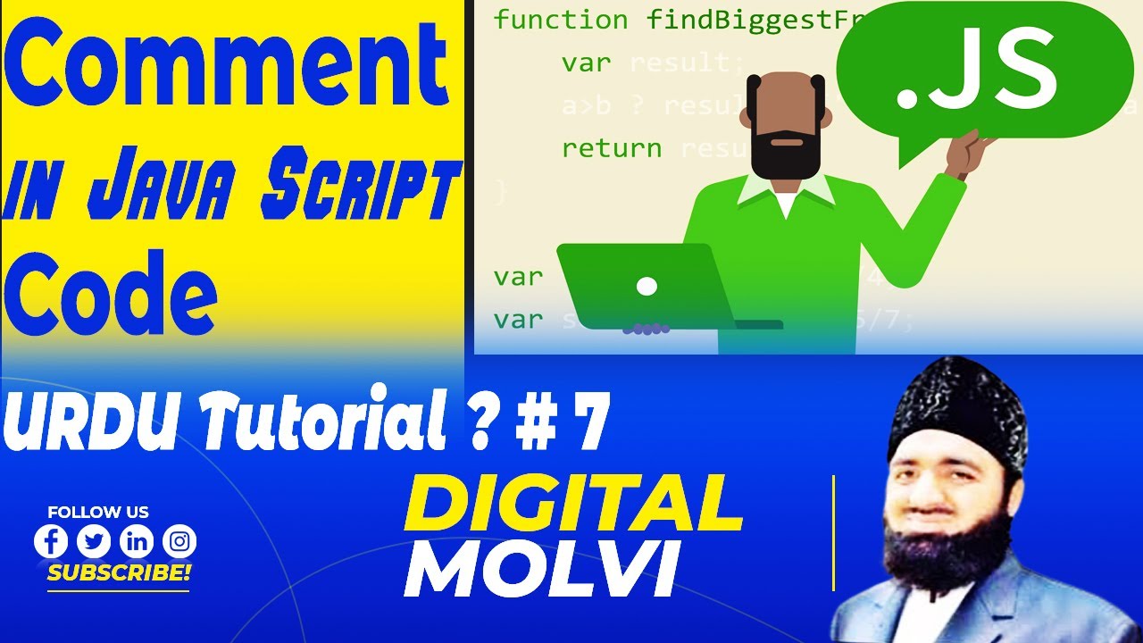 JavaScript Tutorial for Beginners: Learn JavaScript in Urdu /Hindi | Comment Function in Java Script