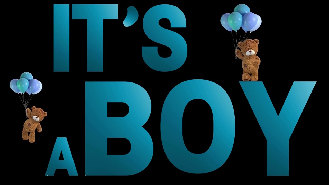 IT'S A BOY! Animated background to display during your BABY SHOWER party. 2h 4K glamorous animation