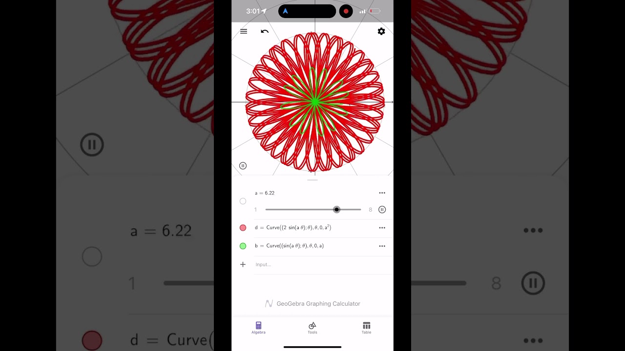 How to animate math equations in geogebra