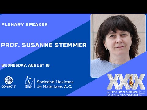 Plenary Speaker Prof. Susanne Stemmer, IMRC 2021, Wednesday, August 18