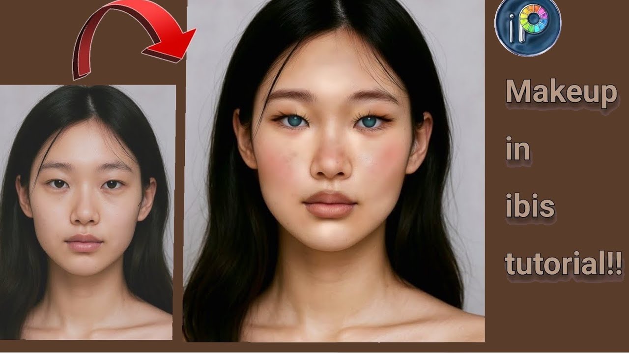 Digital Makeup Glow-Up in Ibis Paint ✨ | Step-by-Step Tutorial with brushes 