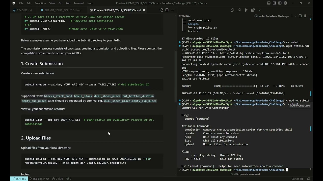 Submission Guide for RoboTwin Dual-Arm Collaboration Challenge @ CVPR 2025