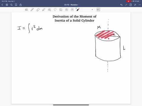 Derivation of the Moment of Inertia for a Solid Cylinder