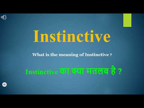 Instinctive meaning in Hindi | Instinctive ka kya matlab hota hai | daily use English words