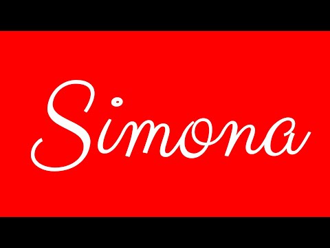 Learn how to Sign the Name Simona Stylishly in Cursive Writing
