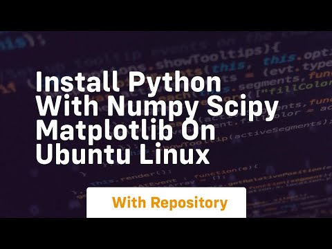 install python with numpy scipy matplotlib on ubuntu linux