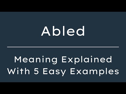 Abled Meaning in English With 5 Example Sentences, Abled Meaning in English