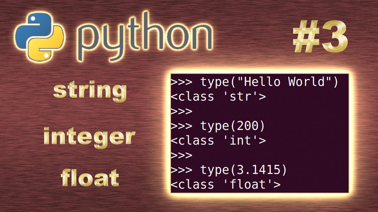Python Data Types: String, Integer and Floating Point Number