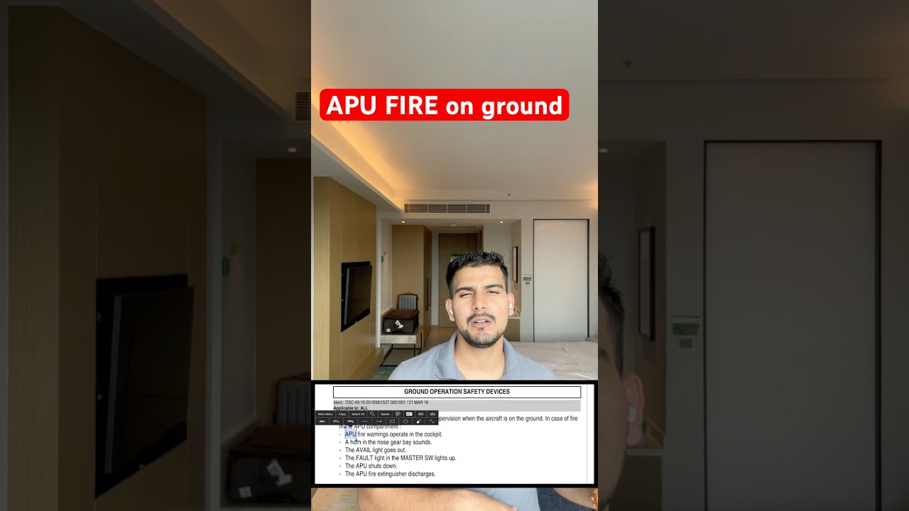 APU FIRE ON GROUND #a320