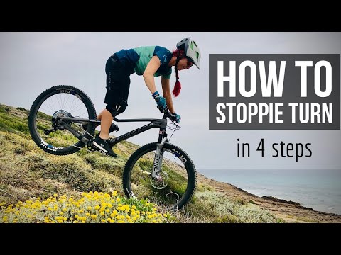How To STOPPIE TURN | #Shorts | Mountain Bike Skills Without Words! #Breakitdown