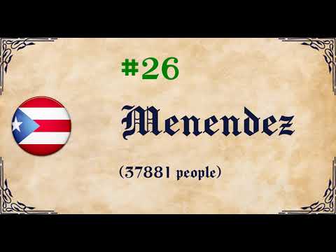 50 Most Common Surnames: Puerto Rico